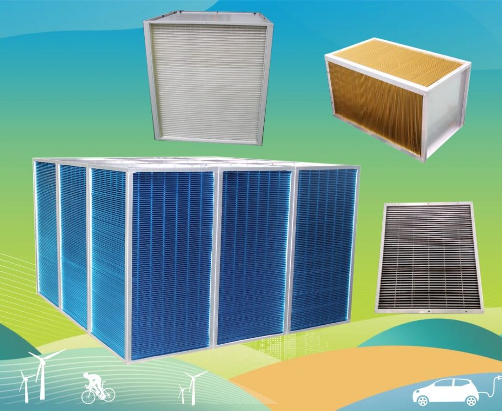 Cross flow heat exchanger - Industrial purification heat recovery